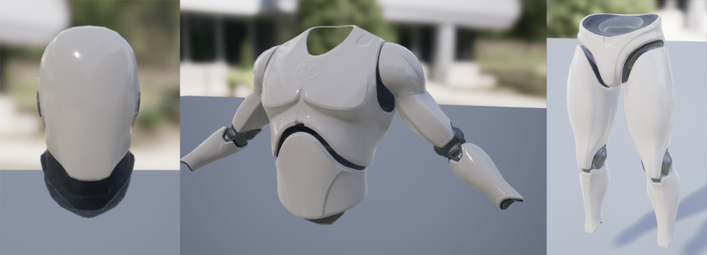 Example of segmented mesh. You can cut mesh to as many parts as you ...